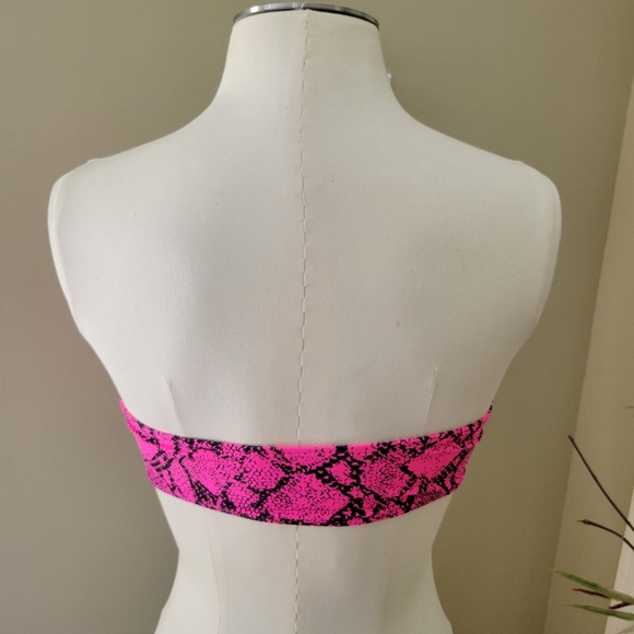 Betty Jade | Swim | Betty Jade Neon Pink Snakeskin Pattern Swim Bandeau ...